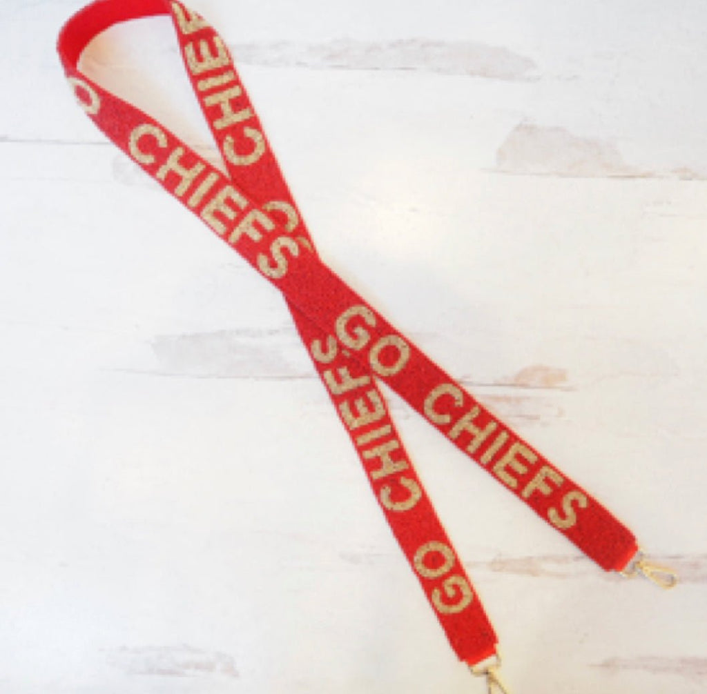 Quinn Red Chiefs Beaded Strap – Shop Pink Suitcase